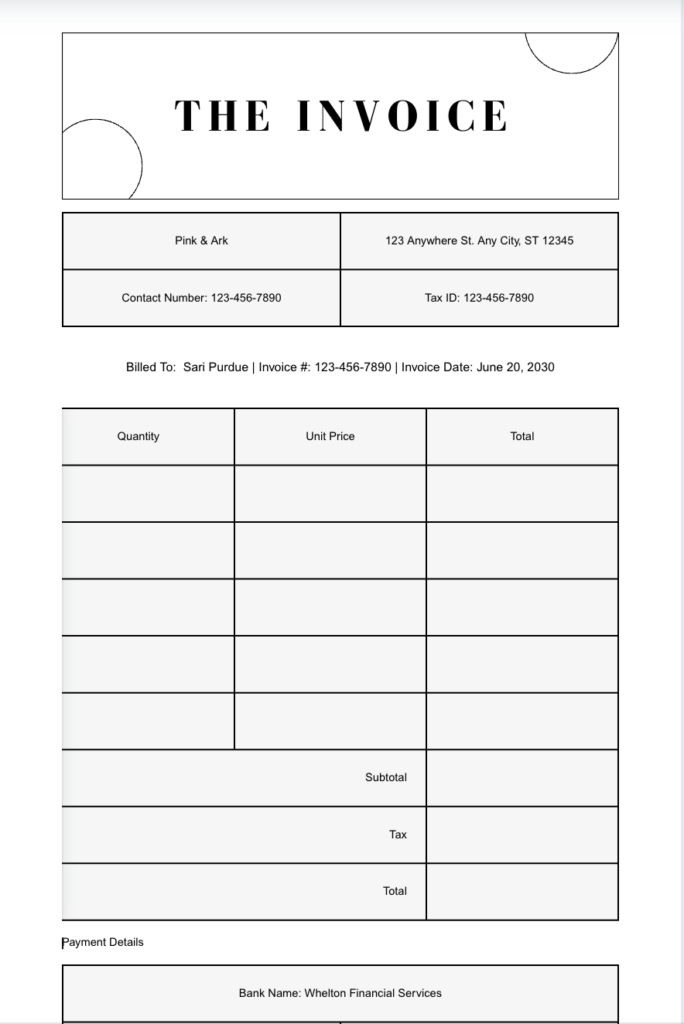 Free Invoice Template Google Docs | InvoPilot